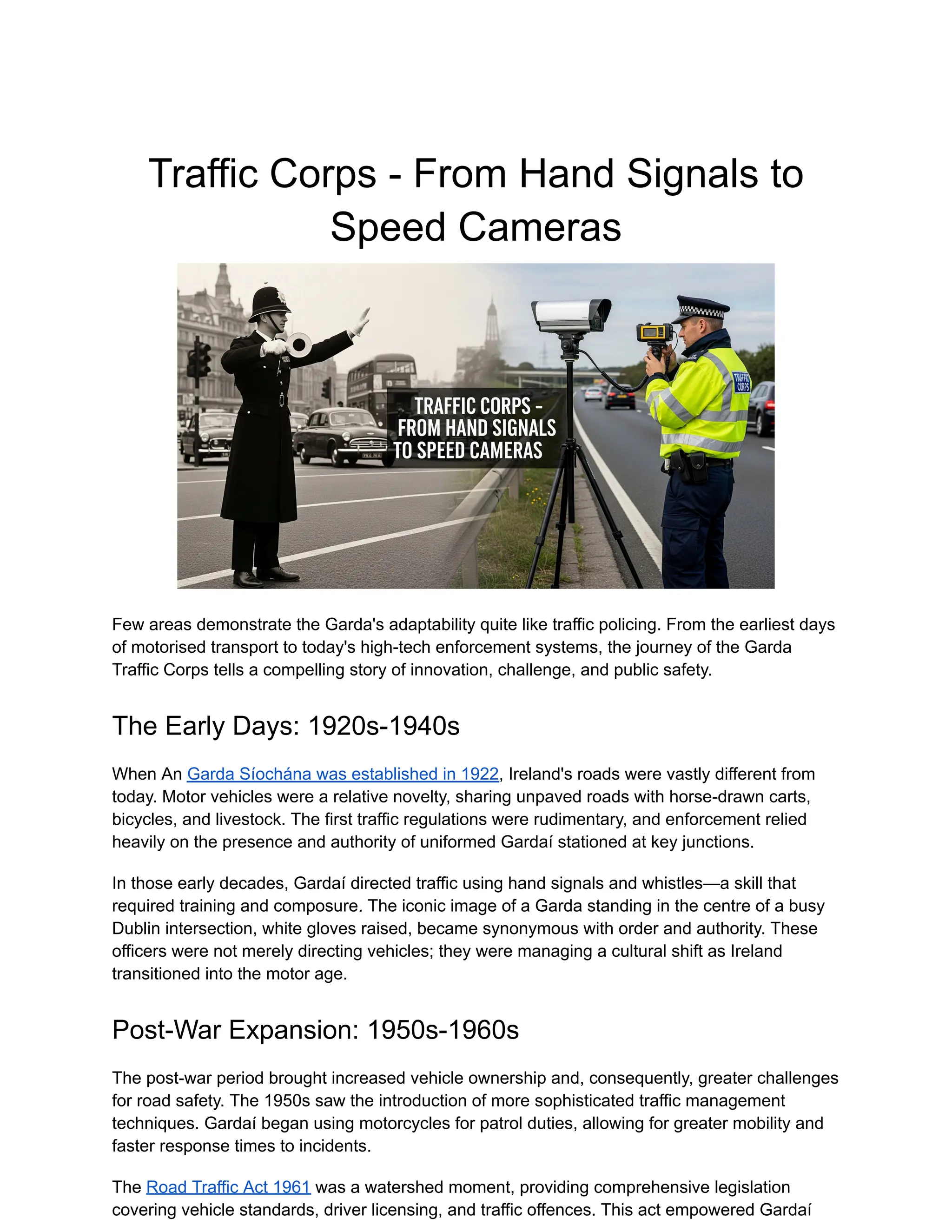 Traffic Corps - From Hand Signals to Speed Cameras | PDF
