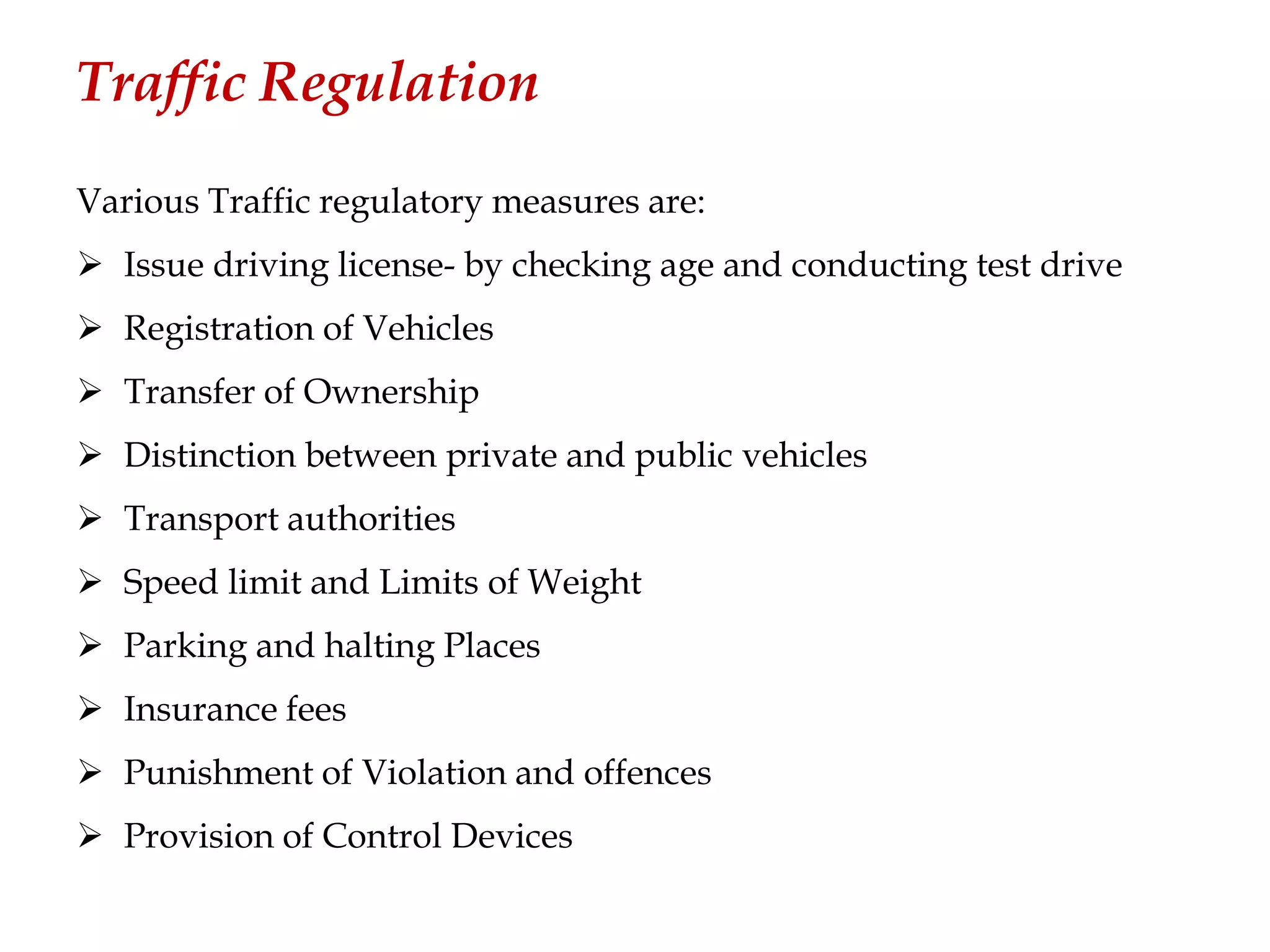 Traffic designs and visual aids | PPTX