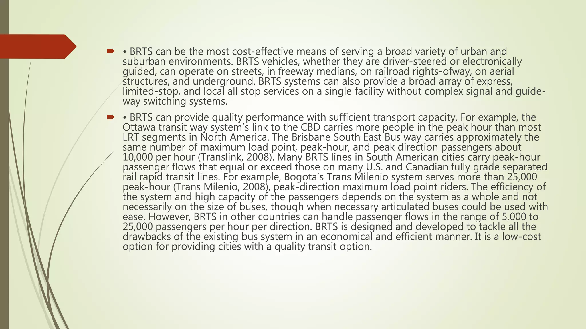 BUS Rapid Transist System | PPTX