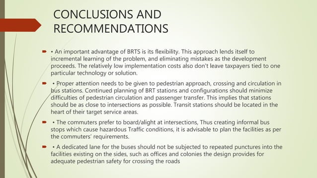 BUS Rapid Transist System | PPT