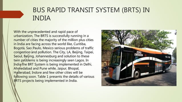 BUS Rapid Transist System | PPT