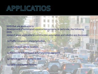 Traffic engineering IVHS | PPTX