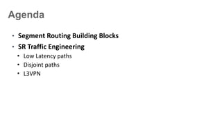 PLNOG 18 - Leonir Hoxha - Traffic Engineering with Segment Routing ...