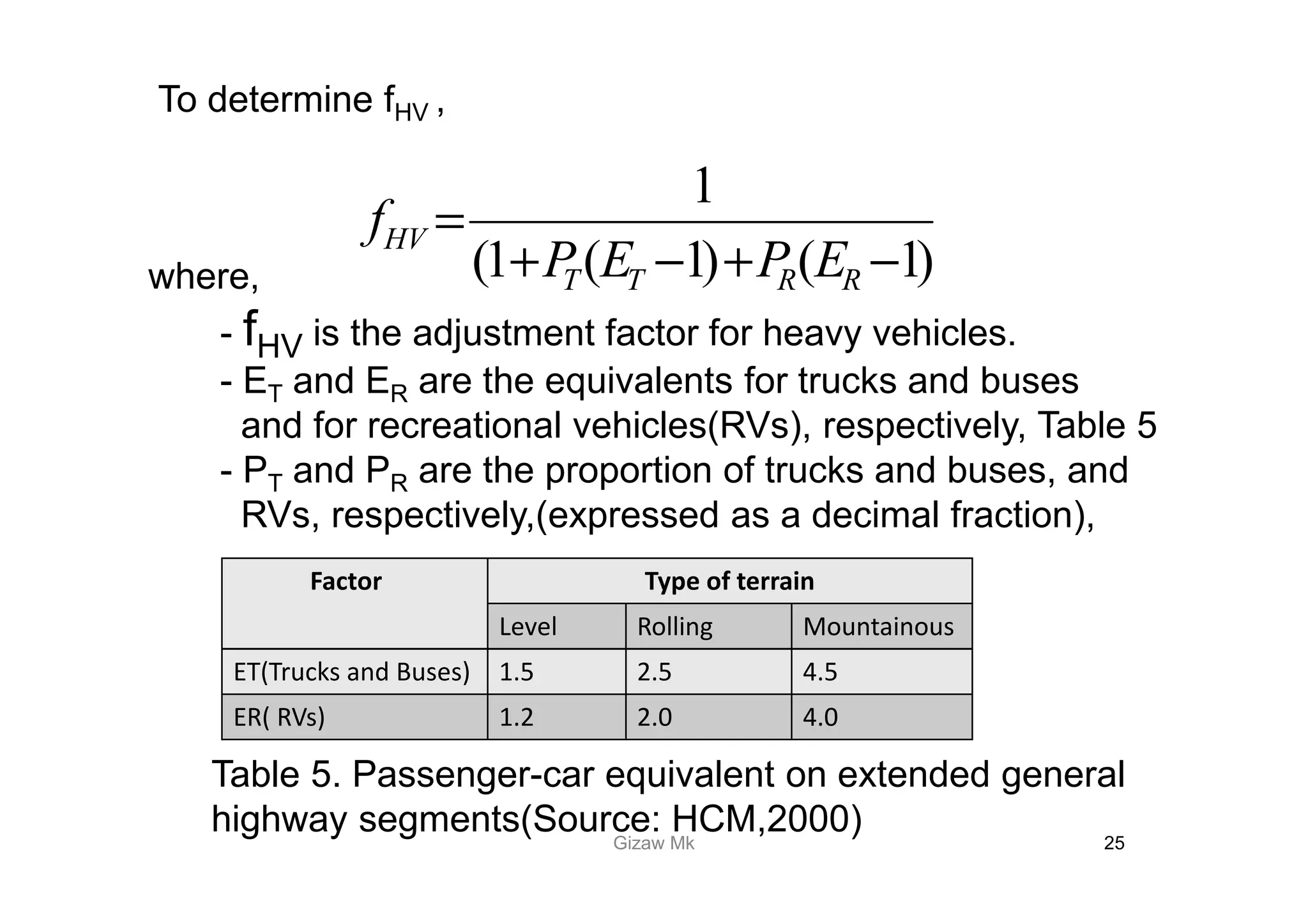 Traffic enginering highway capacity and los presentation | PDF