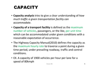 Traffic enginering highway capacity and los presentation | PPT