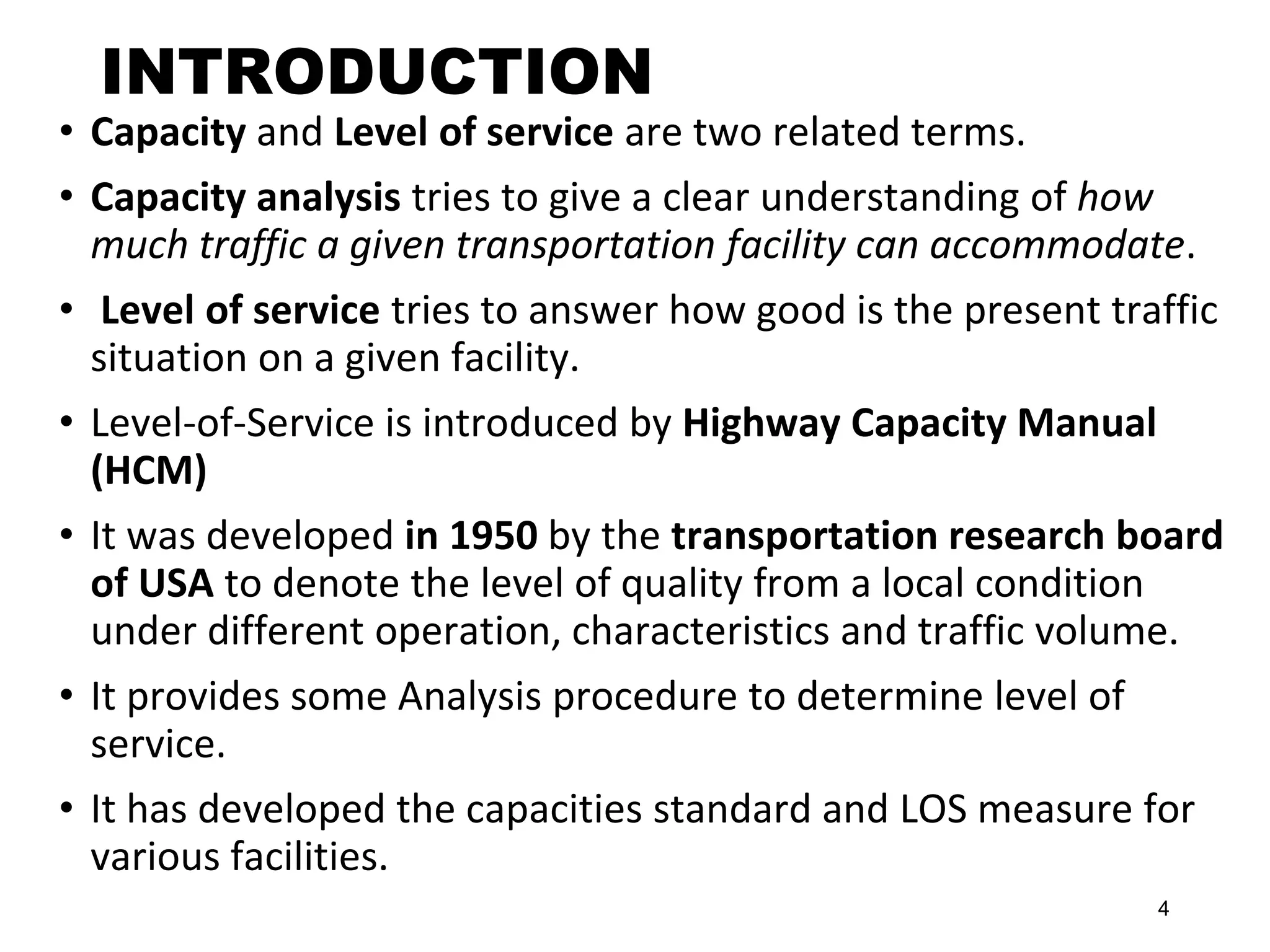 Traffic enginering highway capacity and los print mood publish | PPTX