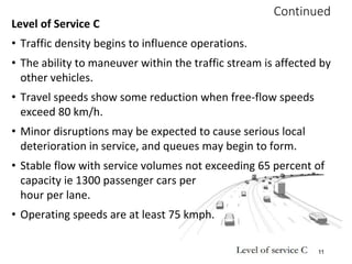 Traffic enginering highway capacity and los print mood publish | PPTX