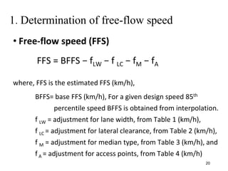 Traffic enginering highway capacity and los print mood publish | PPTX