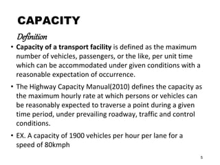 Traffic enginering highway capacity and los print mood publish | PPTX