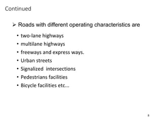 Traffic enginering highway capacity and los print mood publish | PPTX