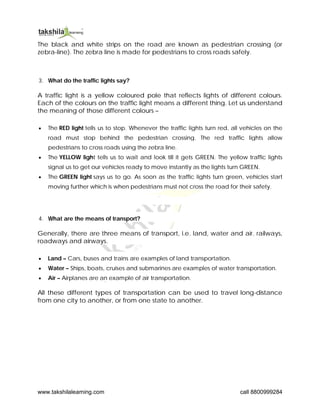 Traffic Signals Practice Worksheet for Class 2 EVS | PDF