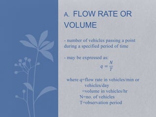 Traffic Flow Fundamentals | PPTX