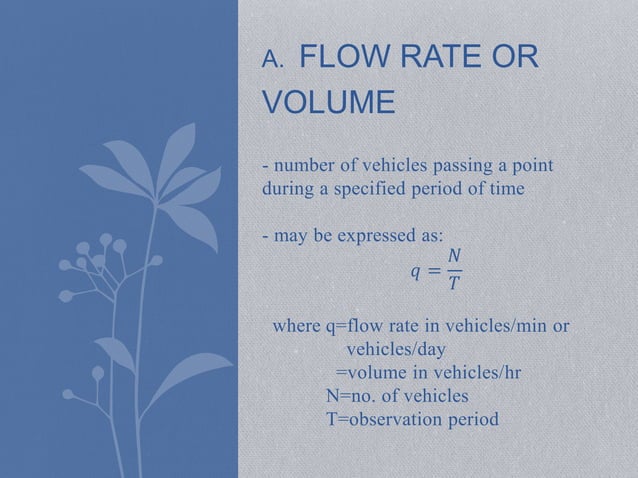 Traffic Flow Fundamentals | PPTX | Physics | Science
