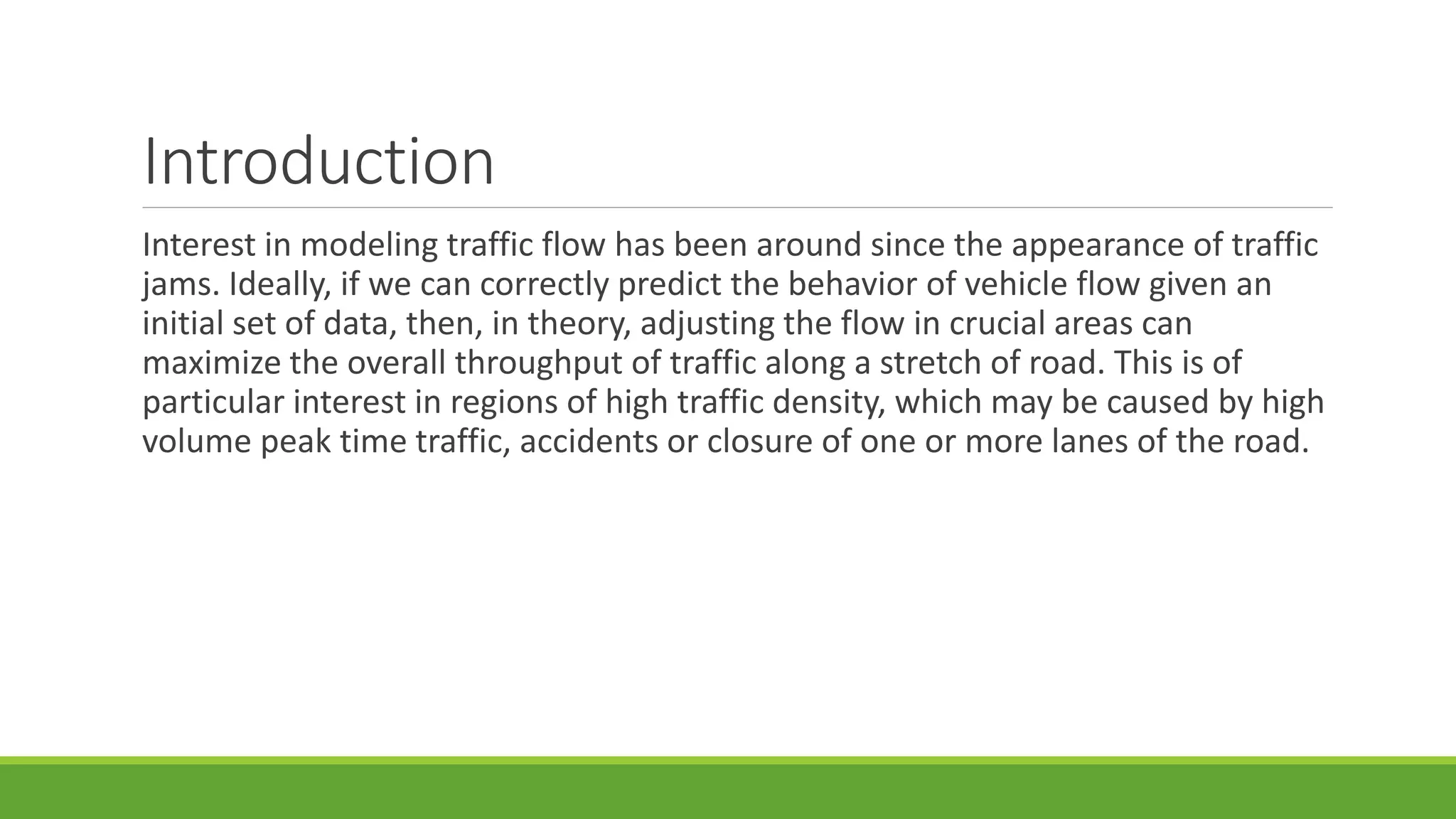 Traffic flow model | PPTX