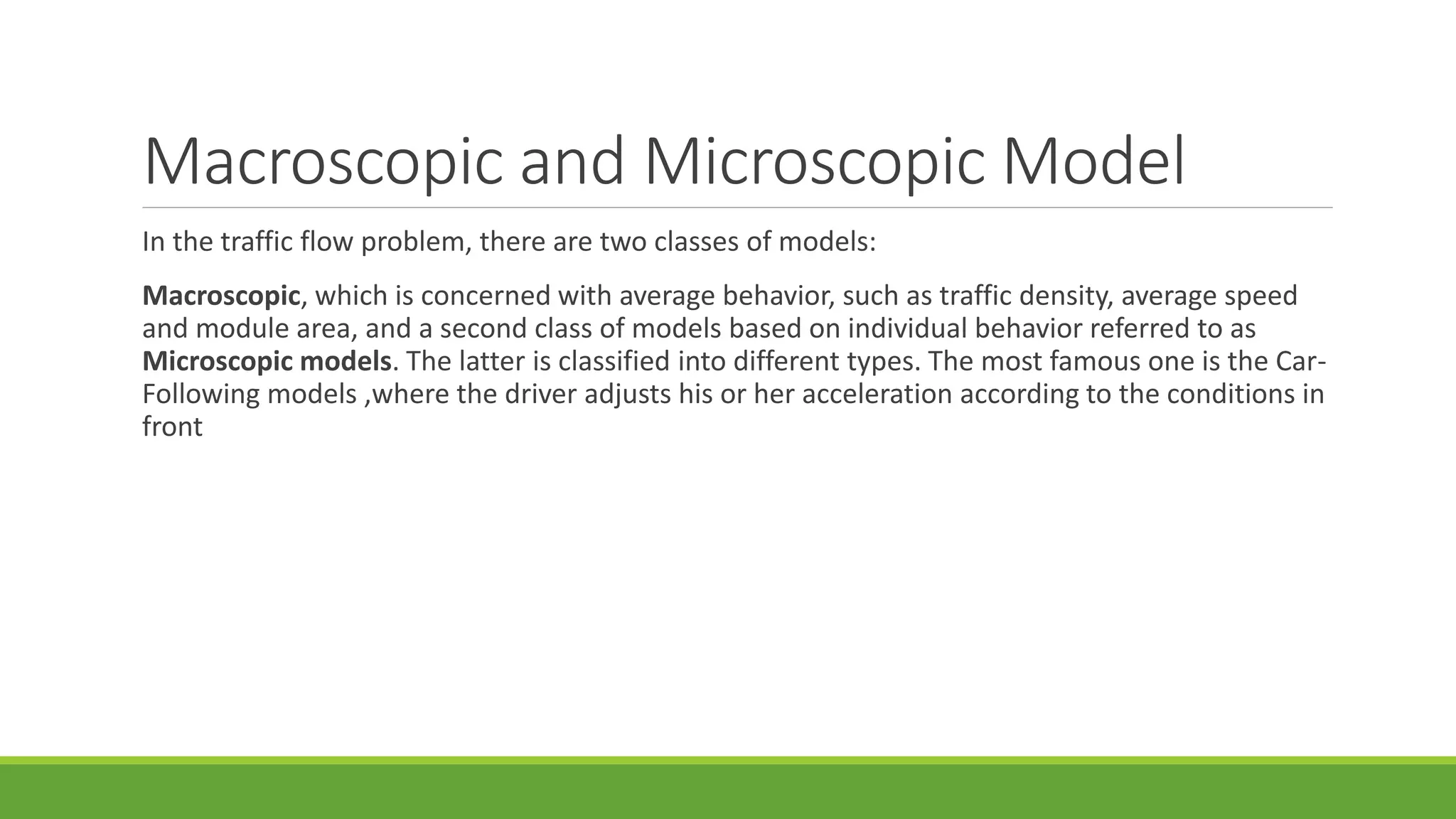 Traffic flow model | PPTX