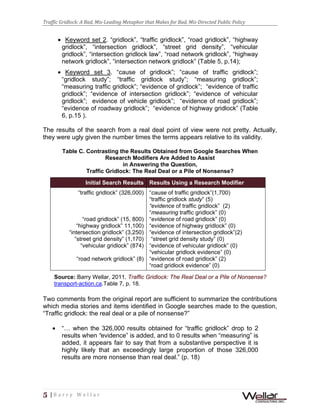 Traffic Gridlock: A Bad, Mis-Leading Metaphor that Makes for Bad, Mis ...