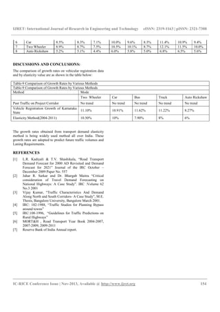 Traffic growth rate estimation using transport | PDF | Logistics | Business