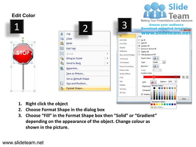 Traffic highway roadway stop signs detour powerpoint ppt slides. | PPT