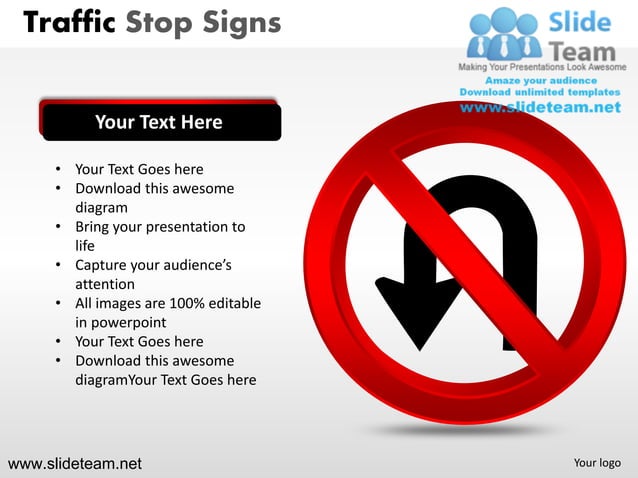 Traffic highway roadway stop signs detour powerpoint ppt slides. | PPT