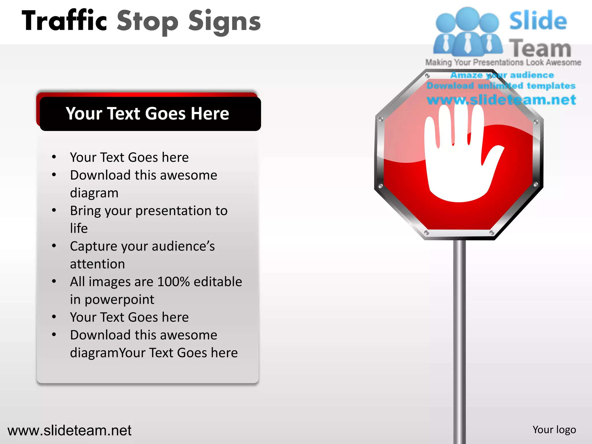 Traffic highway roadway stop signs detour powerpoint presentation ...