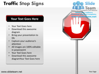 Traffic highway roadway stop signs detour powerpoint presentation ...