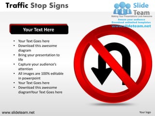 Traffic highway roadway stop signs detour powerpoint presentation ...
