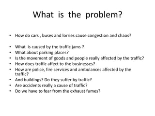 Traffic in urban areas | PPTX