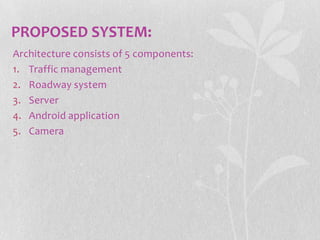 Traffic jam detection using image processing | PPTX