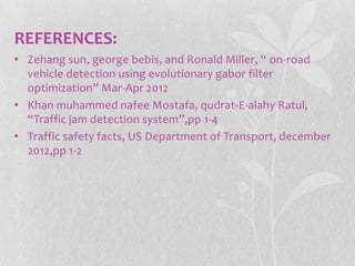 Traffic jam detection using image processing | PPTX