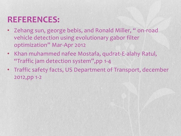 Traffic jam detection using image processing | PPTX