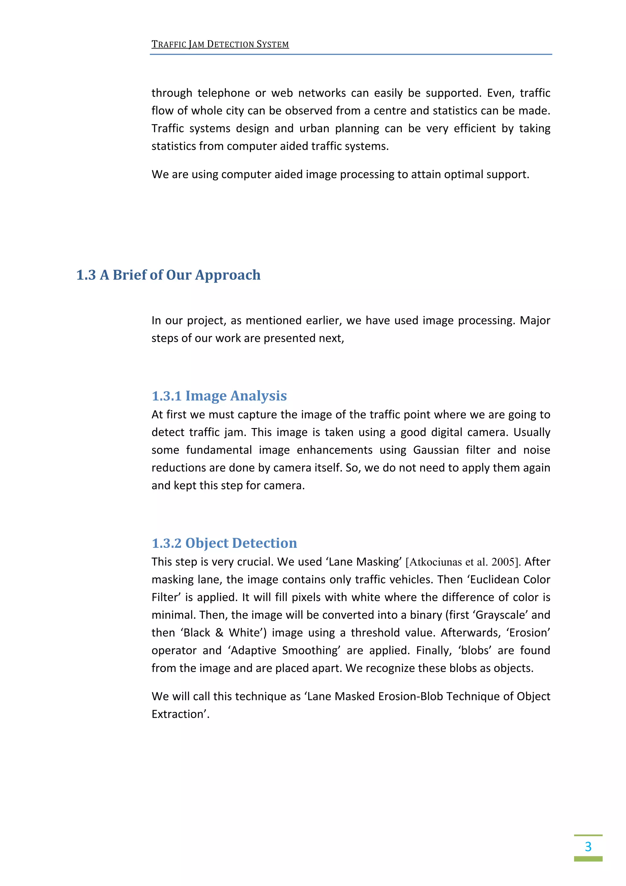 Traffic Jam Detection System by Ratul, Sadh, Shams | PDF