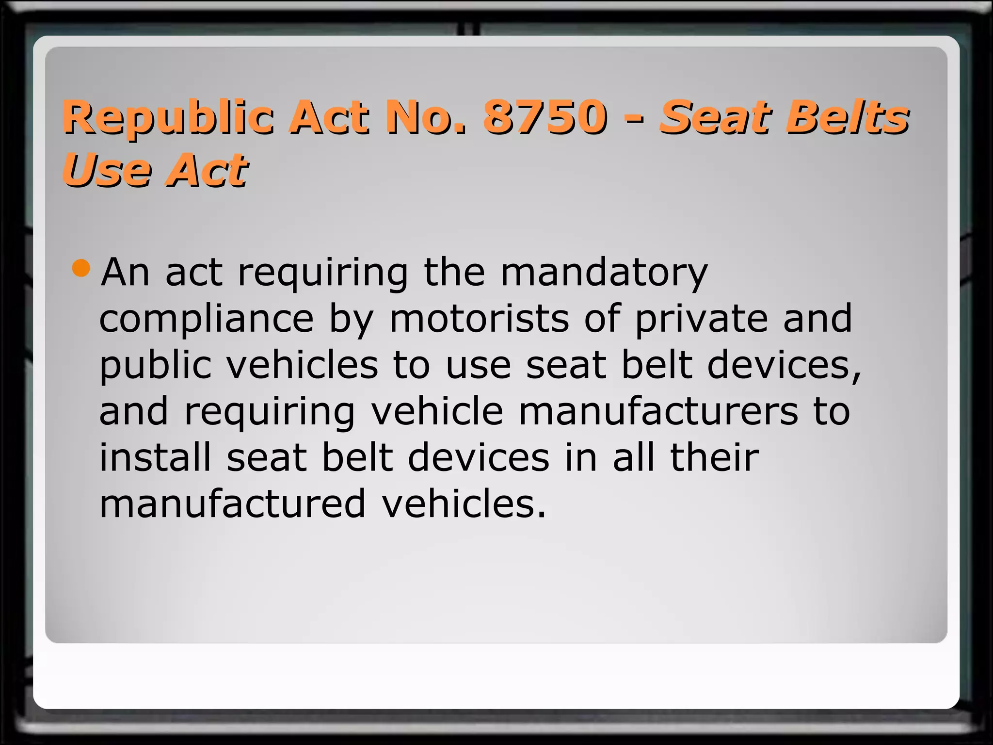 Traffic laws, rules and regulation | PPT