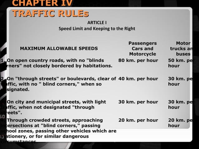 Traffic laws, rules and regulation | PPT | Auto Safety | Automotive