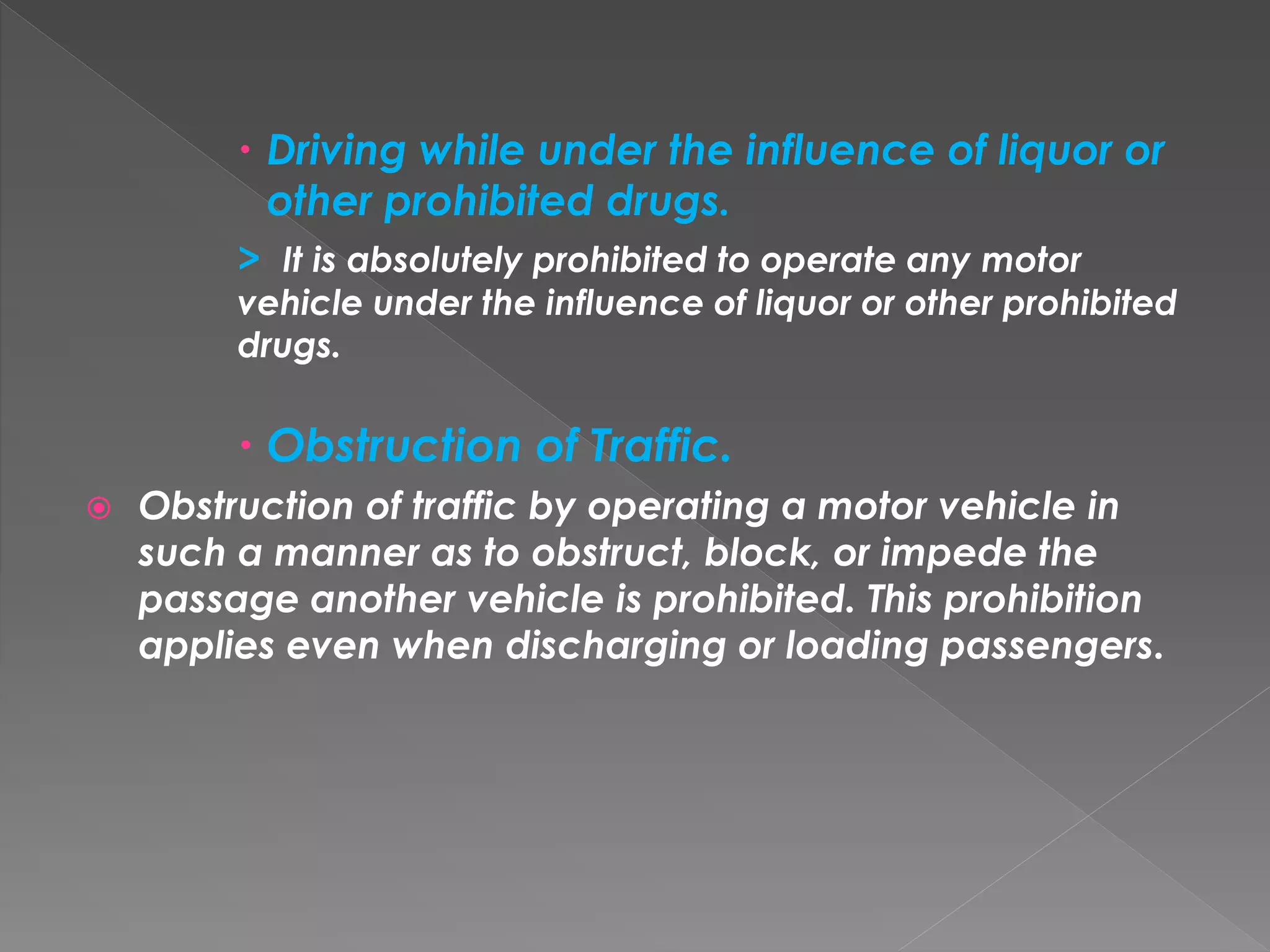 Traffic laws, rules and regulations and | PPTX
