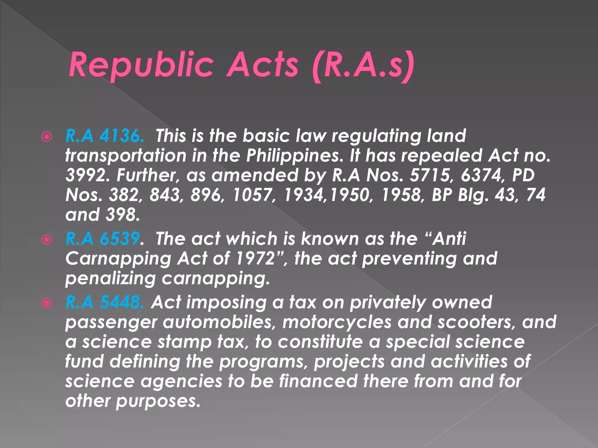 Traffic laws, rules and regulations and | PPTX
