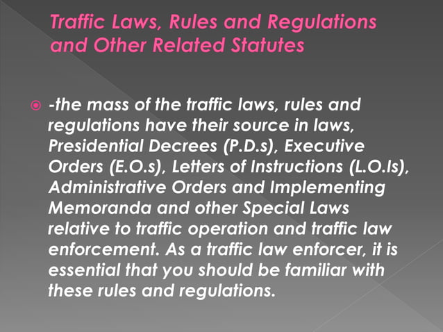 Traffic laws, rules and regulations and | PPTX | Commercial Trucks ...