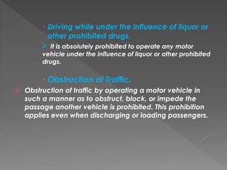 Traffic laws, rules and regulations and | PPTX