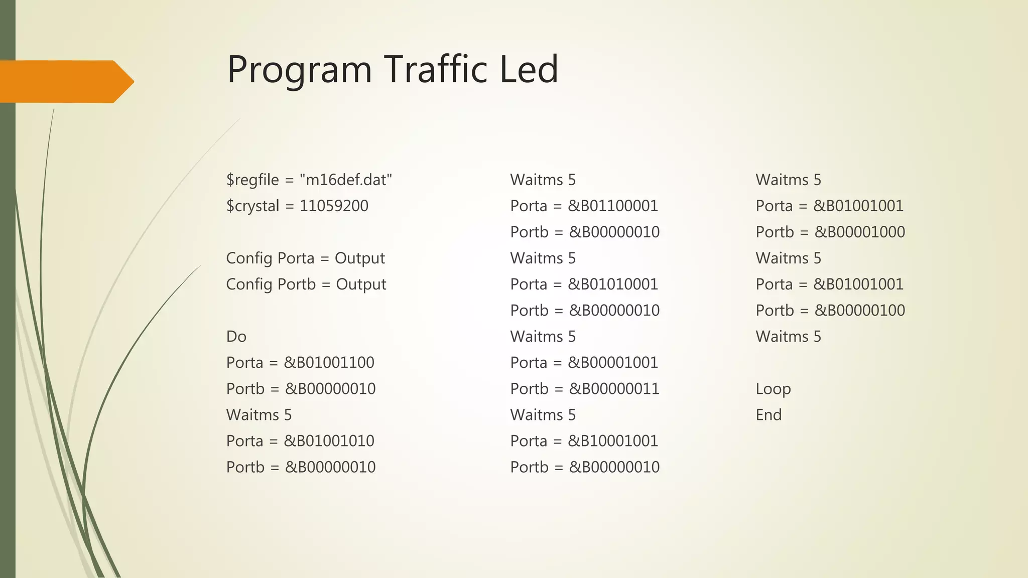 simulasi lampu lalu intas menggunakan atmega16 | PPT