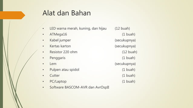 simulasi lampu lalu intas menggunakan atmega16 | PPT