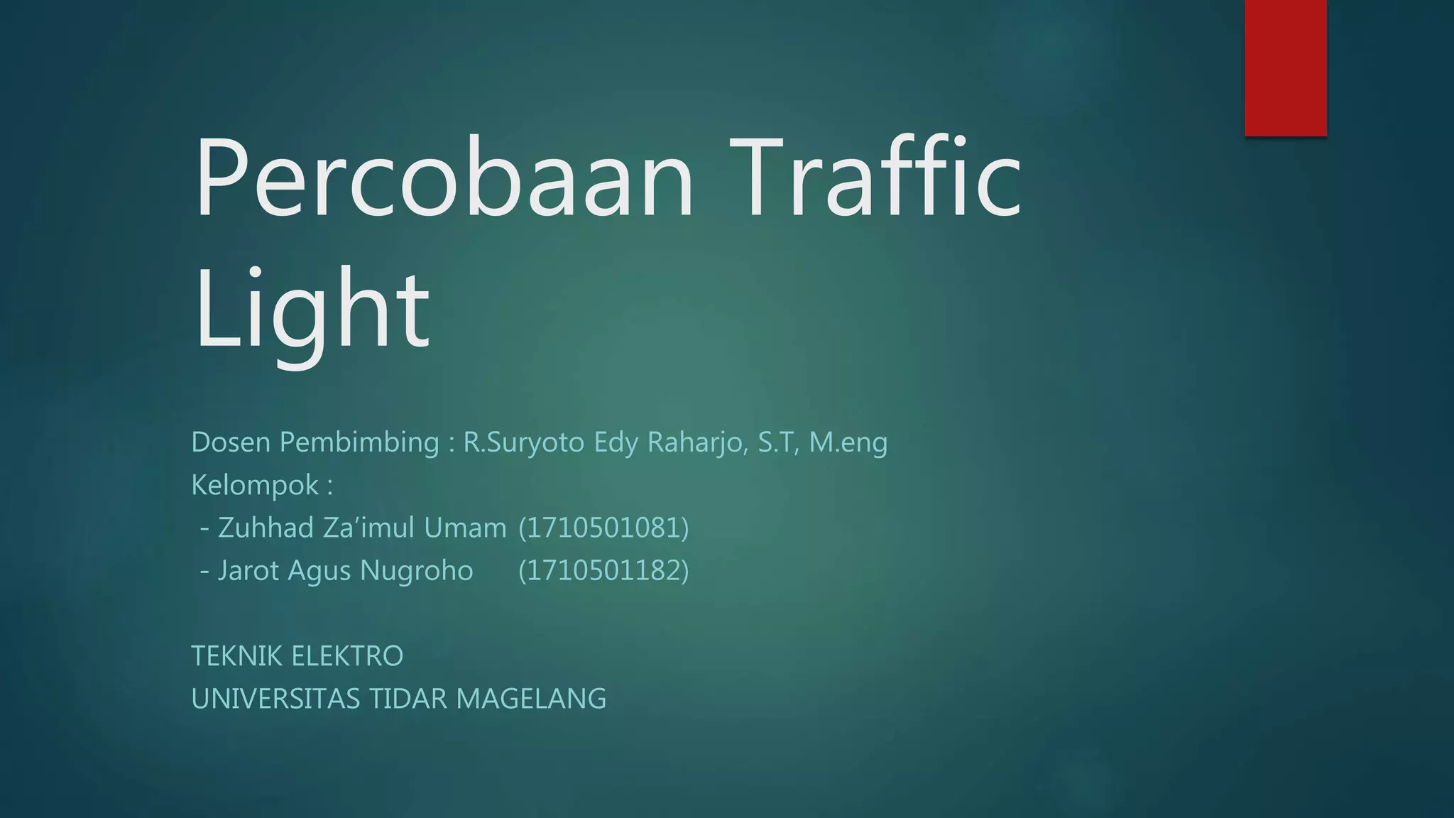 simulasi traffic light sederhana menggunakan ATmega 16 | PPT
