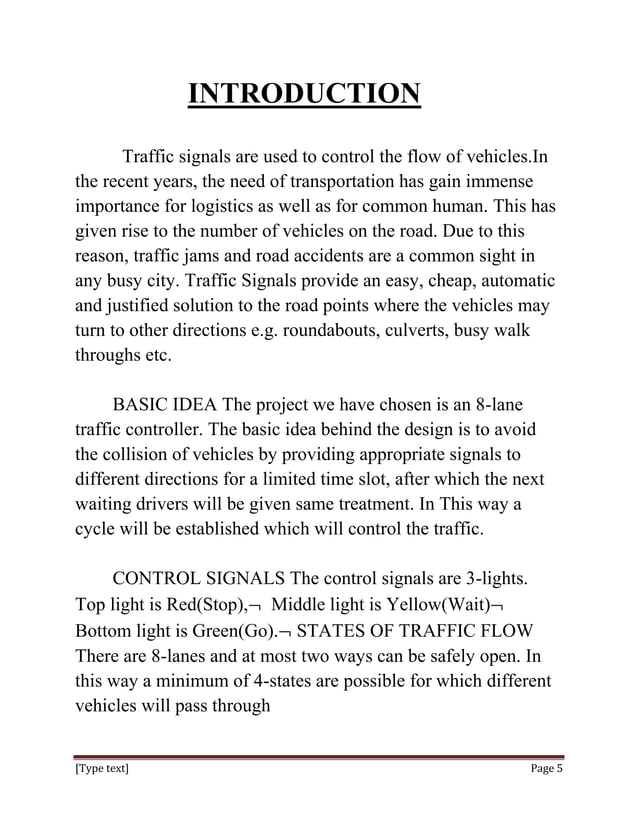 Traffic light controller | DOCX