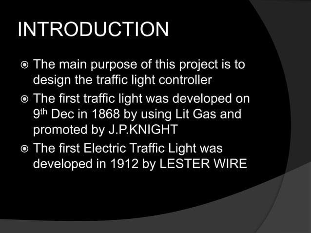 Traffic light controller | PPTX | Computer Peripherals | Computing