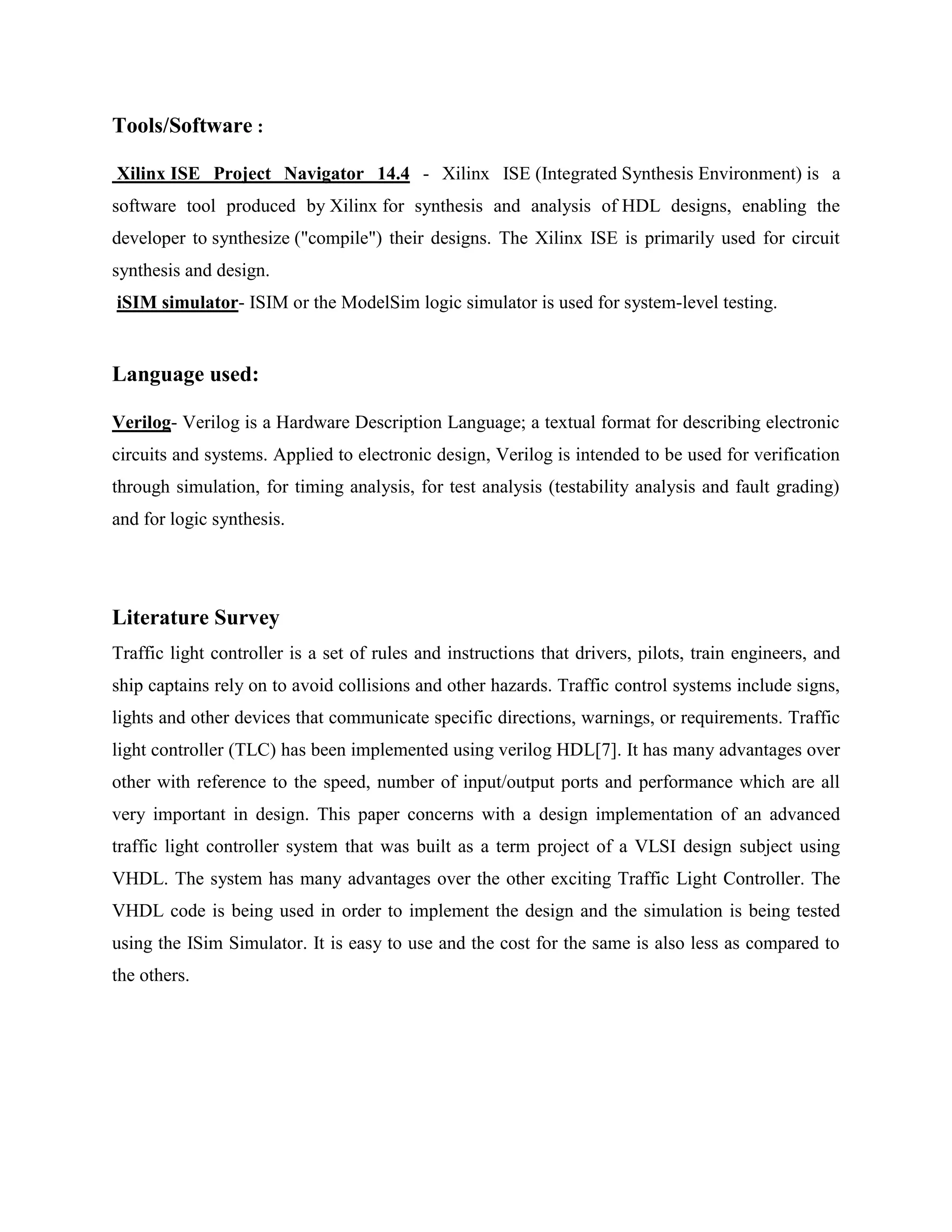 Traffic Light Controller With Verilog Pdf Computing Technology