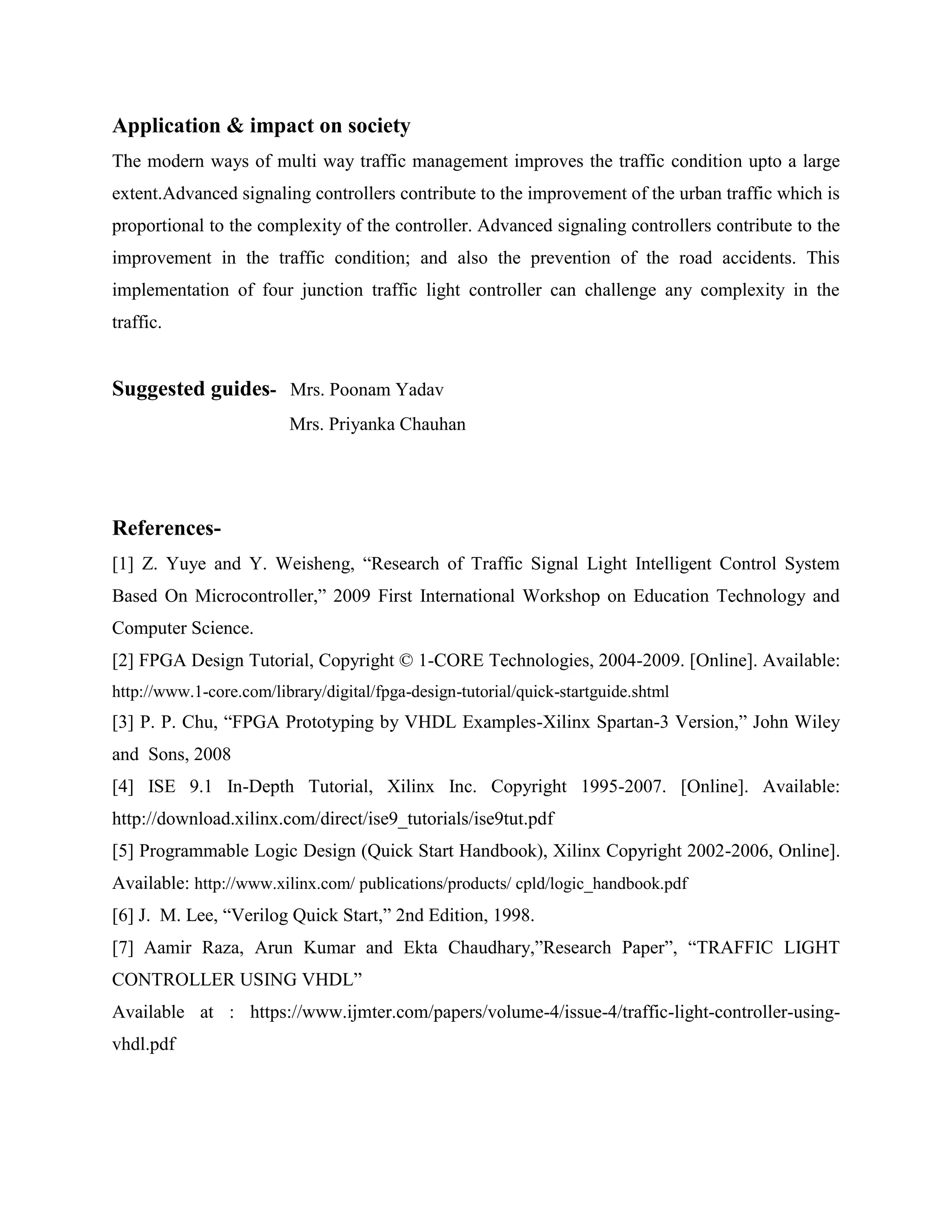Traffic Light Controller With Verilog Pdf 3397