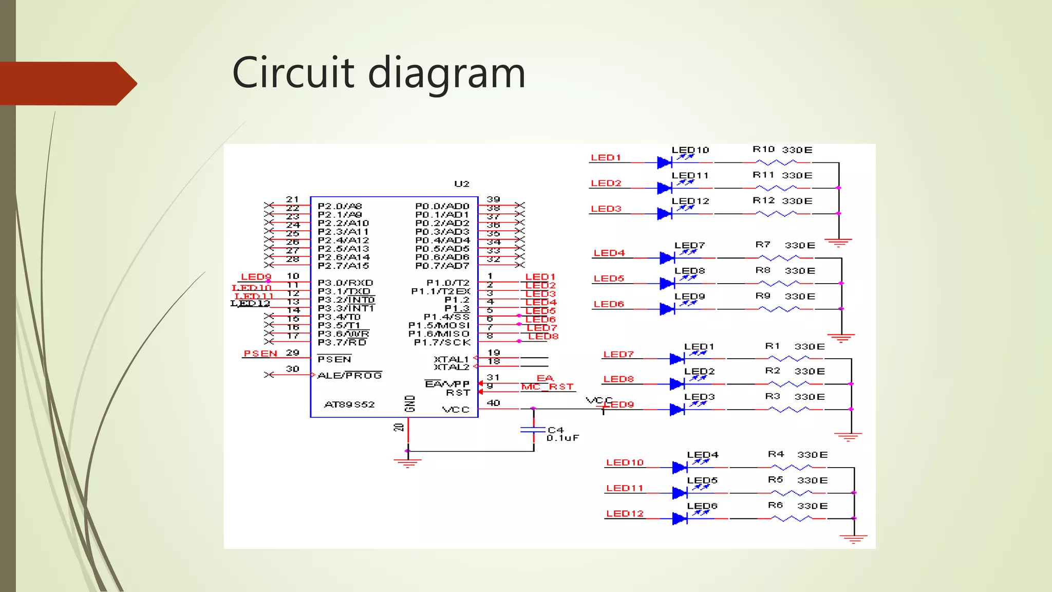 Traffic light control using atmega16 ppt | PPTX