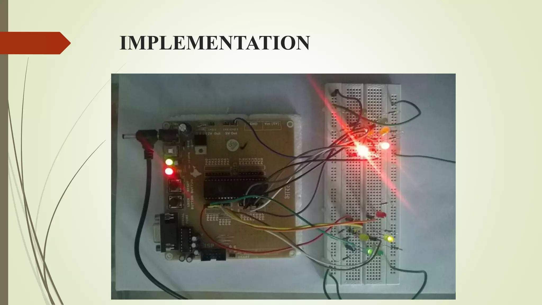 Traffic light control using atmega16 ppt | PPTX