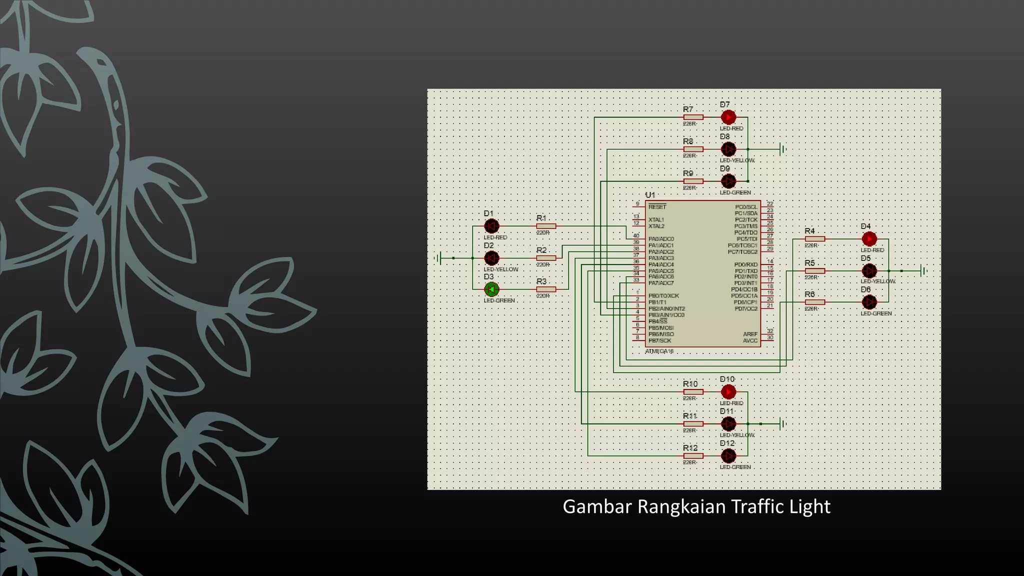 Traffic light menggunakan Atmega16 | PPT