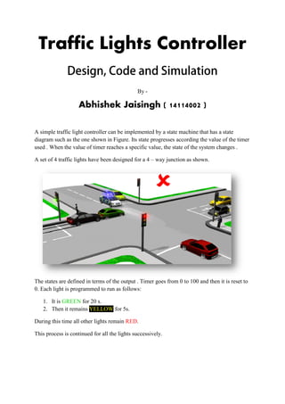 Traffic Lights Controller in VHDL | PDF
