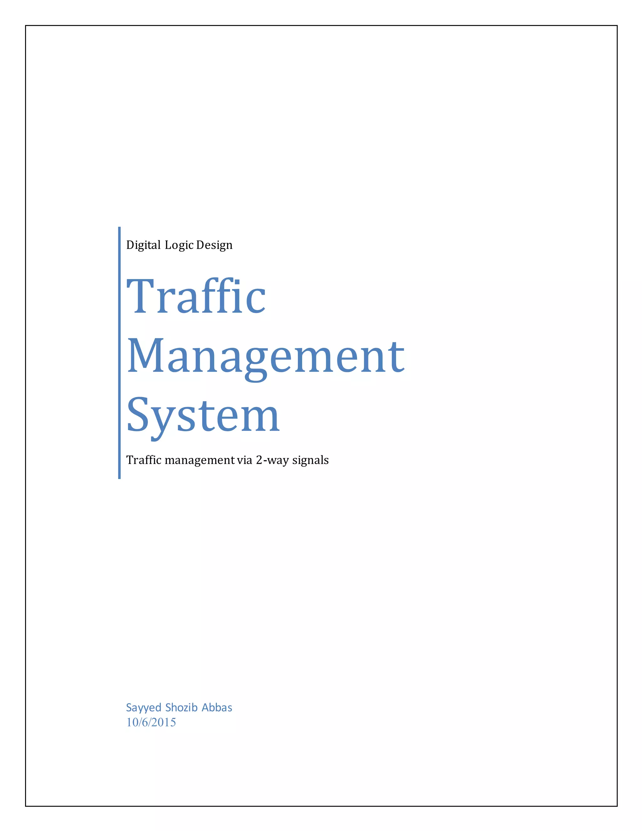 Traffic management system | DOCX