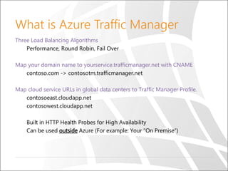 Microsoft Azure Traffic Manager | PPTX